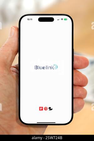 The Hyundai Bluelink app on an iPhone 16 Plus Stock Photo - Alamy