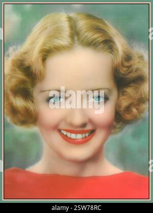 Bette Davis, Movie Mirror magazine cover, October 1936 Stock Photo - Alamy