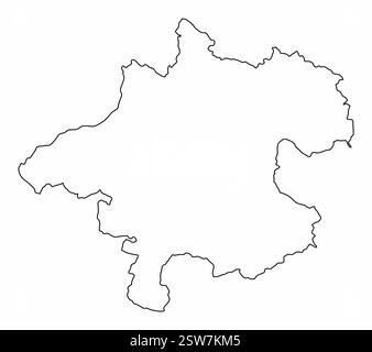 Vienna outline map isolated on white background, Austria Stock Vector ...
