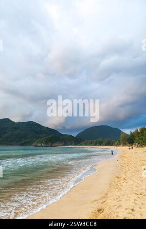 Aerial view of Lhoknga beach in Aceh province, Indonesia Stock Photo ...