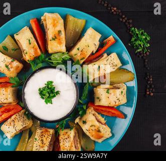 Homemade dough turkish pide bread with black cumin seeds ready to bake ...