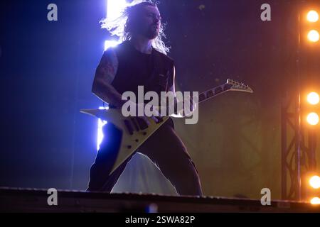 Seth Blake of Wage War performs during the ShipRocked cruise on Tuesday ...