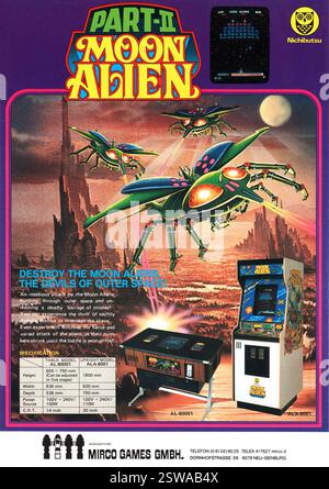 Moon Alien Part 2 Nichibutsu 1980 Vintage arcade videogame screen shot ...