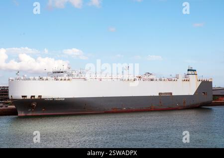 Sailing vessel Hoegh Trooper at Southampton a RoRo global Vehicle ...
