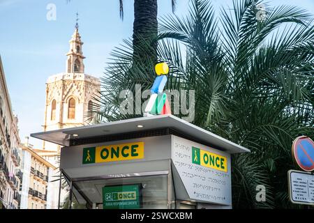 once lottery ticket kiosk on a street in tarragona catalonia spain ...