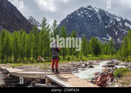 A beautiful shot of a distant mountain under blue cloudy sky Stock ...