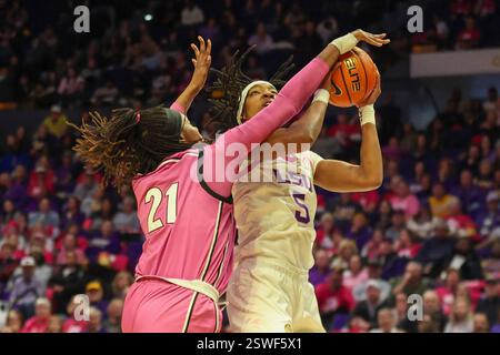 LSU forward Sa'Myah Smith fouls Texas forward Taylor Jones during the ...