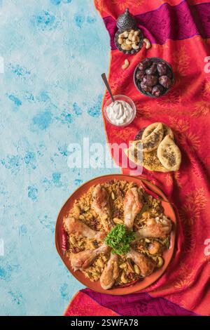 Chicken Makbous Al-Thahera, traditional food in Arabian region Stock ...