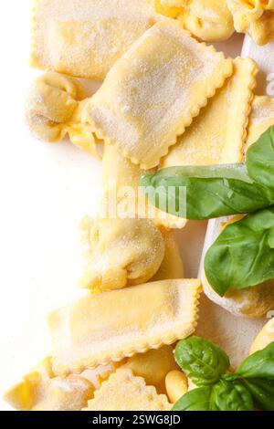 dry ravioli isolated on white background Stock Photo - Alamy