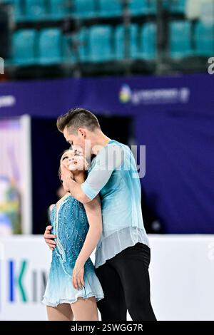 Audrey Shin and Balazs Nagy of USA perform during the Pairs shot ...