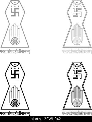 Jain Prateek Chihna, Jainism religion icon. Official symbol of Jainism ...