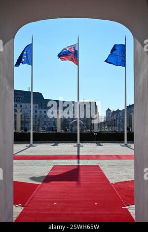 NATO Secretary General Mark Rutte, right, and Latvia's Prime Minister ...