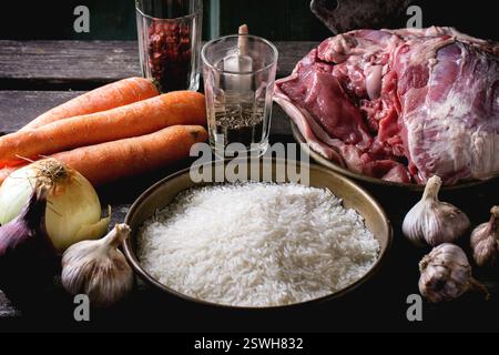 Ingredients for pilaf Stock Photo - Alamy