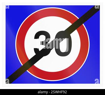 Israel road sign - 30 kilometers per hour speed limit Stock Photo - Alamy