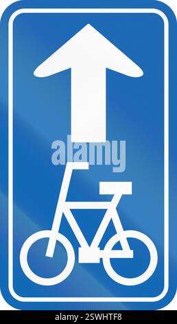 Japanese road sign - One Way straight Stock Photo - Alamy