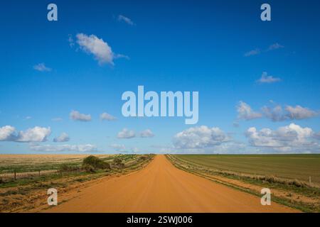 A vast wheat field and a single road in the Principality of Hutt River ...