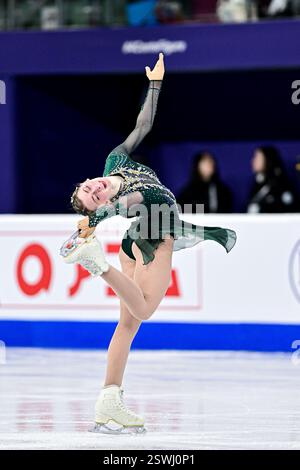 Sarah EVERHARDT (USA), during Women Short Program, at the ISU Four ...