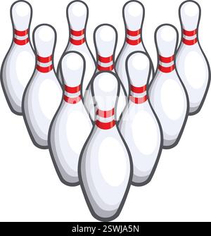 Bowling pins Simple vector icon. Modern, simple flat vector ...