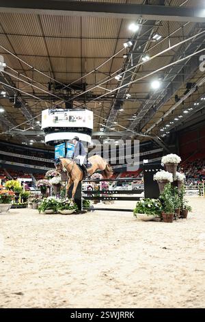 Mario Stevens of Germany with Carrie 22 during the Prize of Thermoplan ...