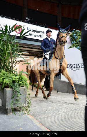 Mario Stevens of Germany with Carrie 22 during the Prize of Thermoplan ...