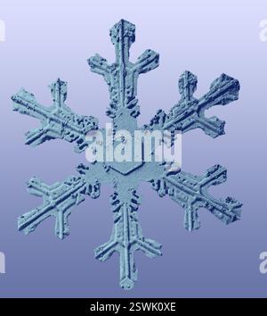 Typical hexagonal snowflake. Image was obtained using a Low Temperature ...