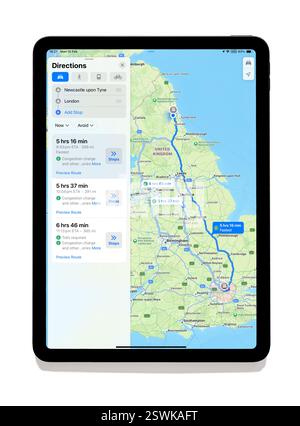 Apple iPad 2 tablet computer with a map of New York by Google Maps on ...