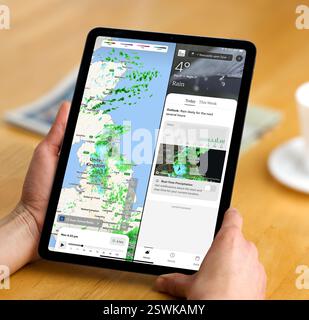 The Weather Channel app on an iPad Stock Photo - Alamy