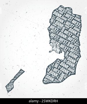 gaza strip map Stock Vector Image & Art - Alamy