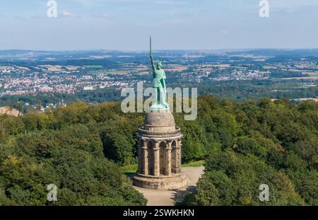 Hermann Memorial, a monument of war chief Arminius in Germany Stock ...