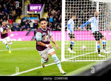 Burnley's Marcus Edwards celebrates scoring their side's first goal of ...