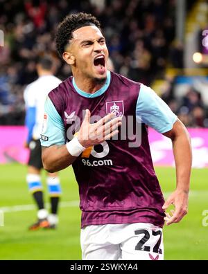 Burnley's Marcus Edwards celebrates scoring their side's first goal of ...