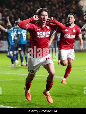 George Earthy of Bristol City celebrates equaliser during the Sky Bet ...