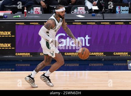 Milwaukee Bucks guard Gary Trent Jr. (5) in the first half of an NBA ...