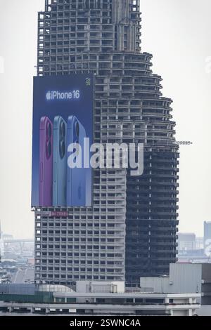 Sathorn Unique Tower Ghost high-rise Fence Wall Graffite Art Bangkok ...