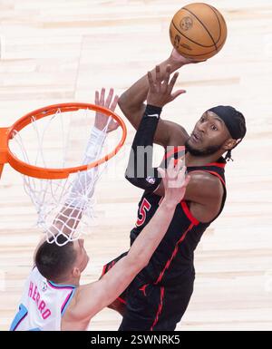 Toronto Raptors' Immanuel Quickley in action during an NBA basketball ...