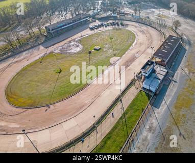 aerial view of arlington stadium a 350 yard stock car racing circuit in ...