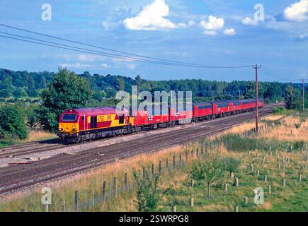 A Class 67 diesel locomotive number 67029 working a Royal Mail train at ...