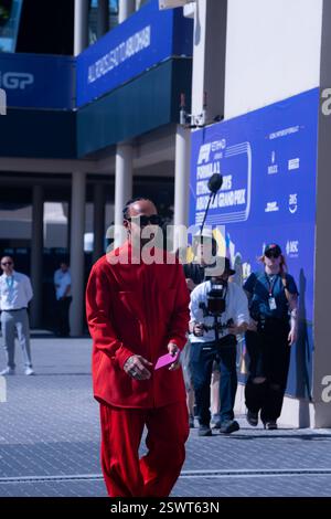 Mercedes' Lewis Hamilton during day one of pre-season testing at the ...