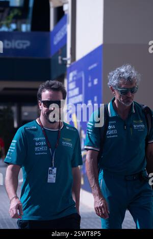 Fernando Alonso of Spain and Aston Martin Aramco F1 Team seen during ...