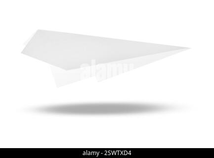 Paper plane in air on white background Stock Photo - Alamy