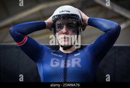 Team Inspired's Lowri Thomas ahead of the Women's Keirin Heat one on ...