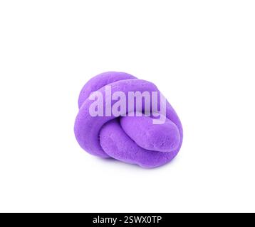 Bright purple play dough isolated on white Stock Photo - Alamy