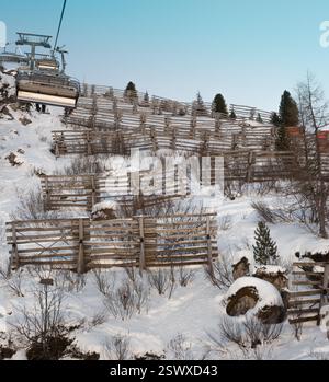 Avalanche Protection Barriers at Mayrhofen, Zillertal 3000 ski area ...