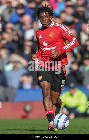 Patrick Dorgu of Manchester United during the Premier League match ...