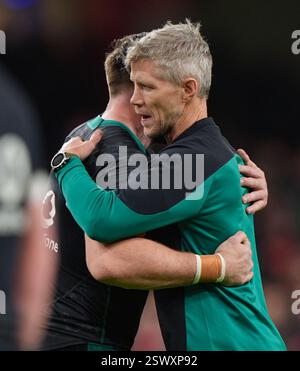 Ireland's interim head coach Simon Easterby, watches on his players ...