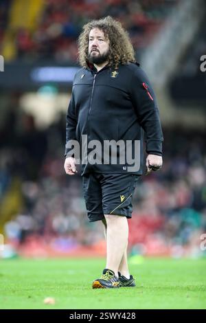 Wales Scrum Consultant Adam Jones during the 2025 Guinness 6 Nations ...
