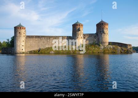 At the ancient Swedish fortress of Olavinlinna on a sunny July day ...
