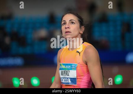 Maria Isabel Pérez of Spain during the Women's 4x100 Metres Relay ...