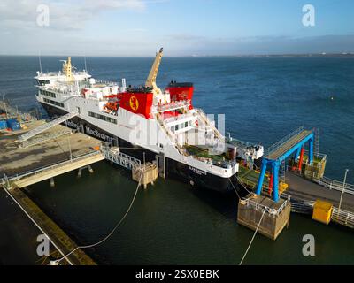 MV Glen Sannox arrives at Troon Ferry Terminal from Brodick on Arran ...