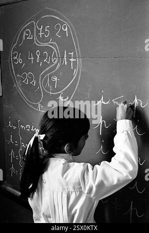 Math class at primary school, Buenos Aires, Argentina, April 16, 1968 ...